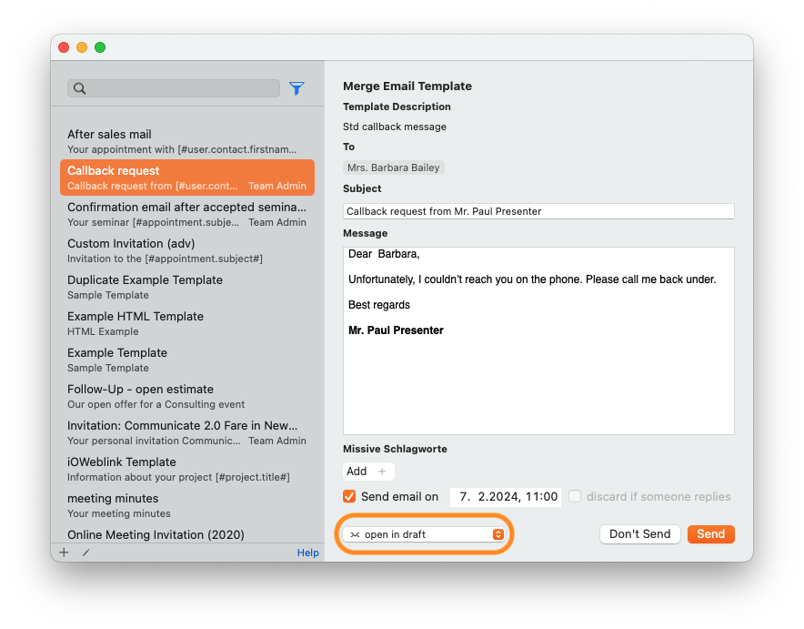 How do I use Send Later from within Daylite in Missive? – iOSXpert.biz ...